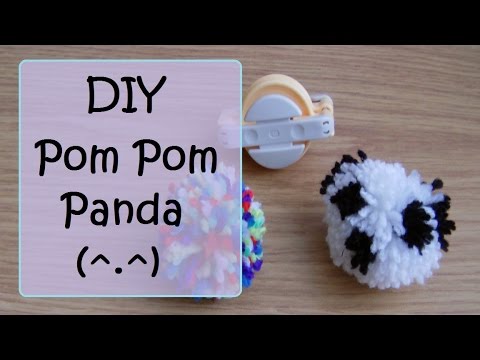 How To Make A Pom Pom Panda - YouTube