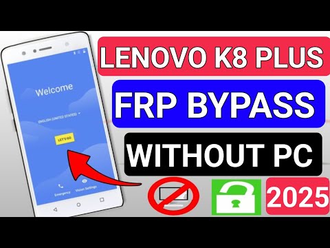 Lenovo K8 Plus(XT190-2-02) 🔥Frp bypass Without Pc 2025🚀🚀