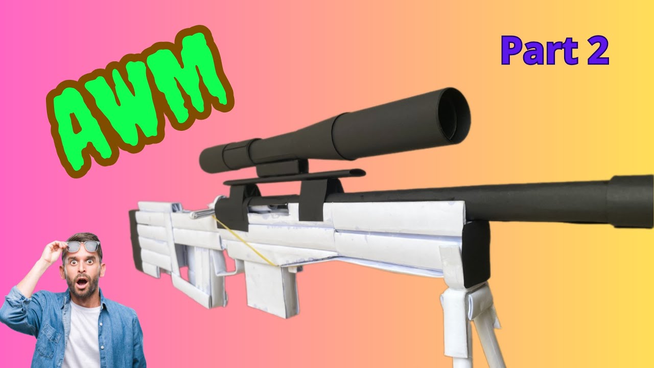 PAPER AWM SNIPER GUN | HOW TO MAKE A PAPER AWM SNIPER GUN THAT SHOOTS ...