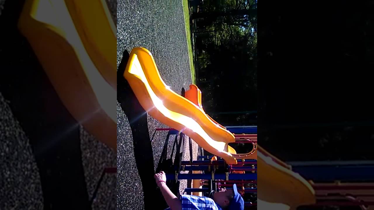 Jumping over slide - YouTube