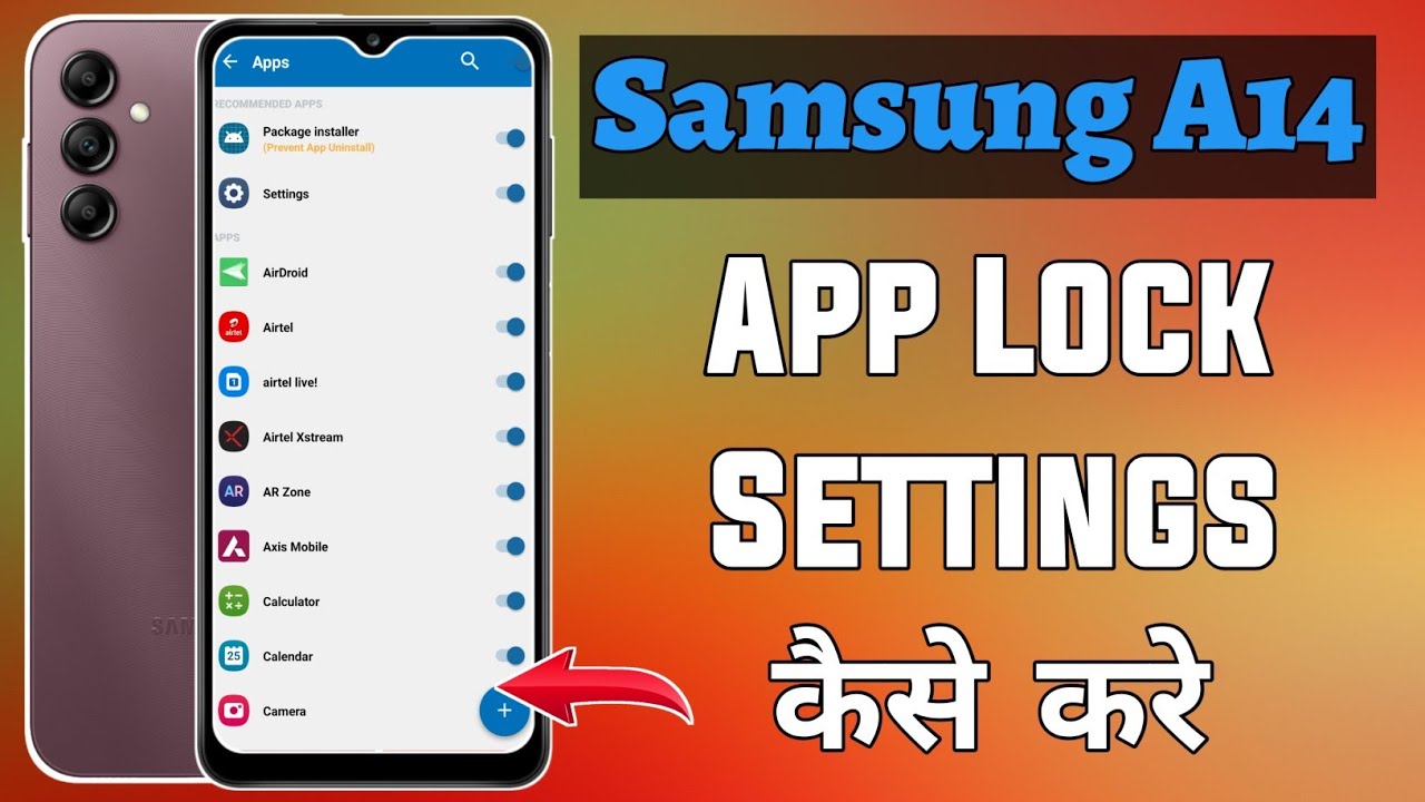 Samsung A14 5g App lock settings | How to lock apps in Samsung a14 ...