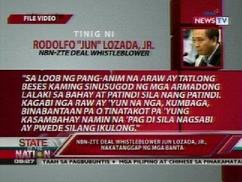 SONA: NBN-ZTE deal whistleblower Jun Lozada Jr., nakatanggap ng mga ...