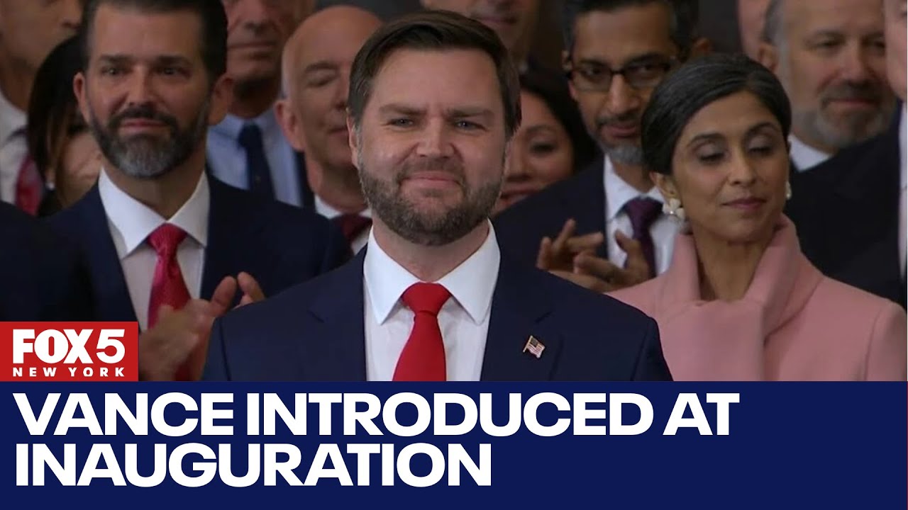 Vice President-elect JD Vance introduced at inauguration - YouTube