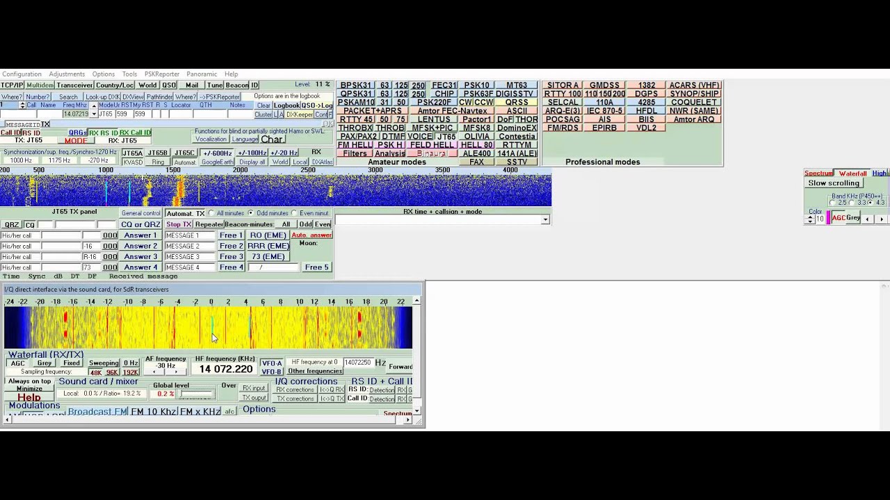 Multipsk in Direct IQ mode with Flex radio - YouTube