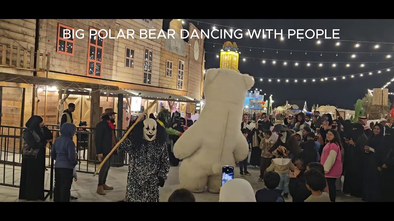 SAUDI ARABIA Riyadh City Giant Polar Bear Dancing with p - YouTube