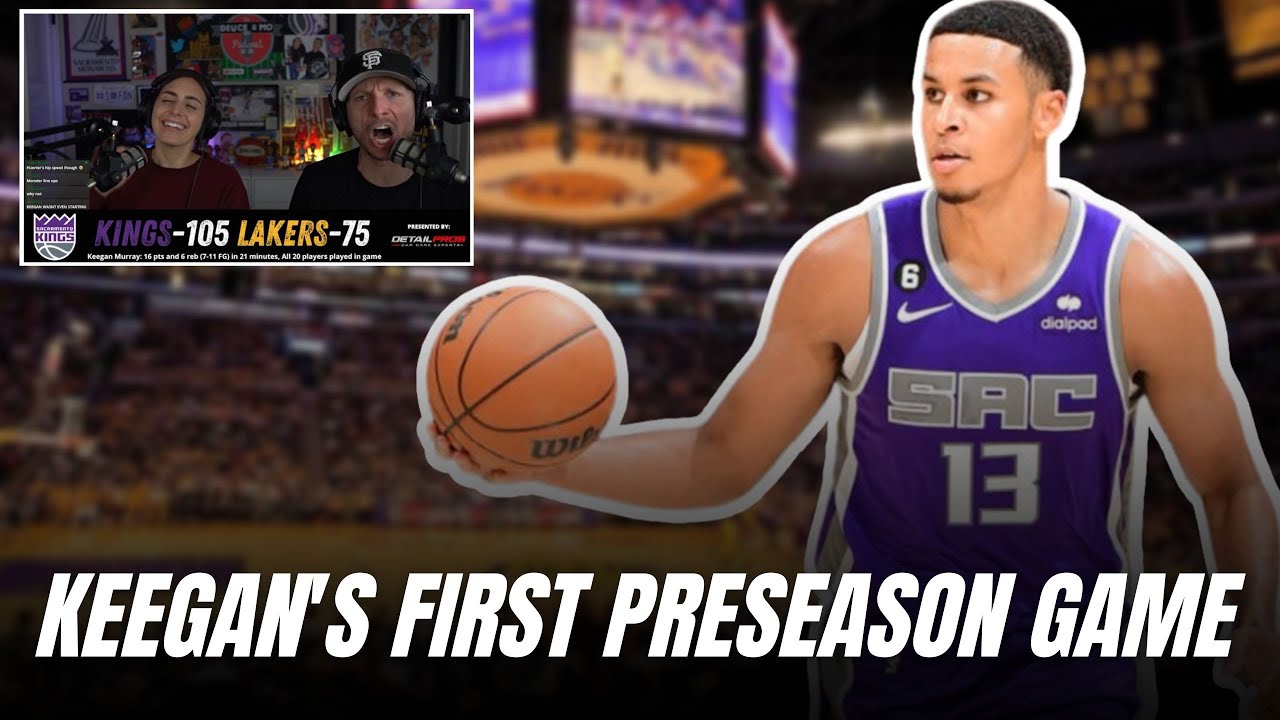 Reaction to Keegan Murray's first NBA preseason game - YouTube