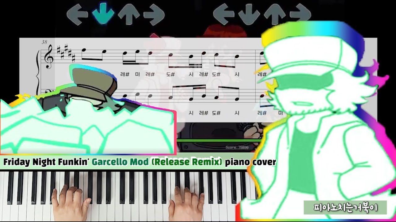 Friday Night Funkin' Garcello Mod (Release Remix) piano cover - YouTube