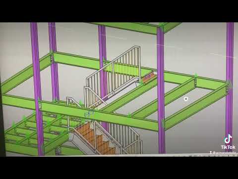 Tekla structures. Steel Stair. - YouTube
