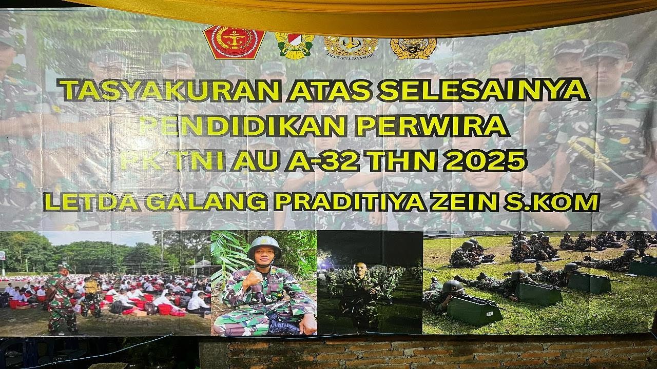 Live TASYAKURAN SELESAINYA PEND. PERWIRA TNI AU A32 (LETDA GALANG ...