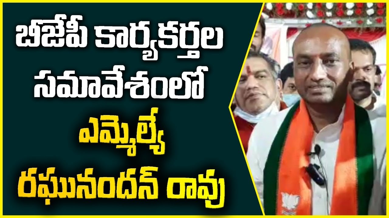 MLA Raghunandan Rao Attends BJP Leaders Meeting | Tolivelugu TV - YouTube