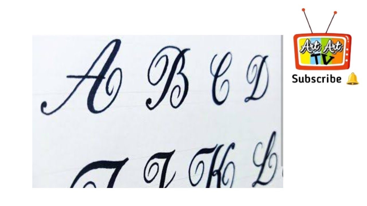 ABC | Stylish Abc |Writing Abc|Stylish handwriting Art Art TV - YouTube