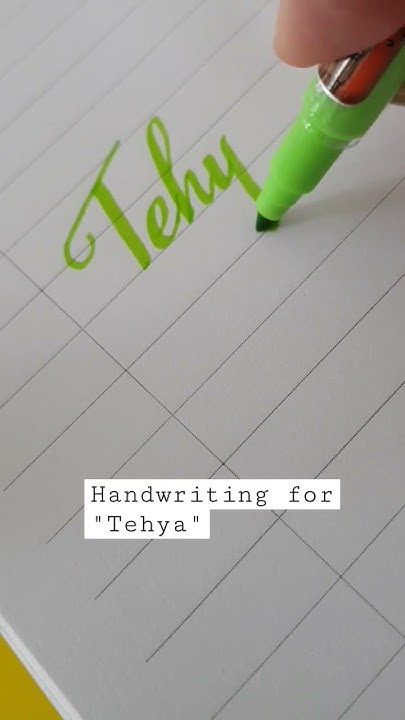How to write "Tehya" | Handwriting of Amy | Calligraphy - YouTube