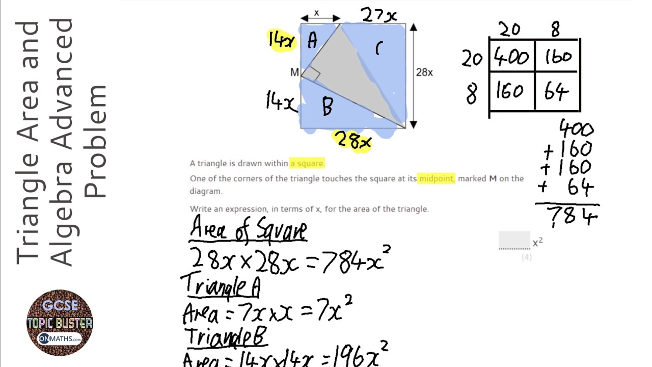 Area And Perimeter: Triangle and Algebra Advanced Problem (Grade 5 ...