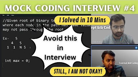 DSA Mock Interview - YouTube