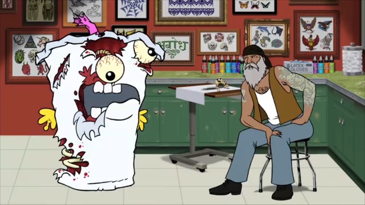 ATHF: Shake gets a tattoo - YouTube