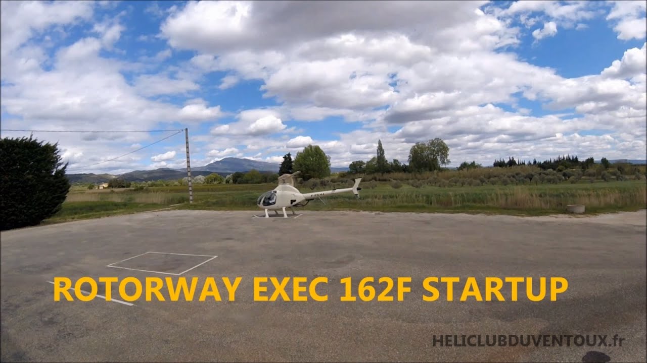Rotorway Exec 162F startup - YouTube
