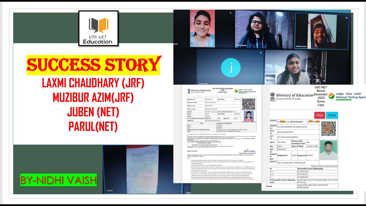 NTA UGC NET 2023|SUCCESS STORY OF MY LEARNERS JRF AND NET ACHIEVERS ...