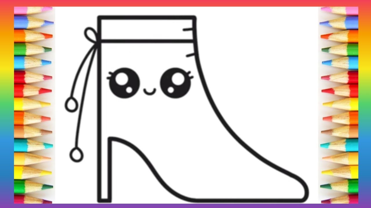 How to Draw and Colour a cute Shoe 👠👠| Drawing Step by Step | Drawing ...