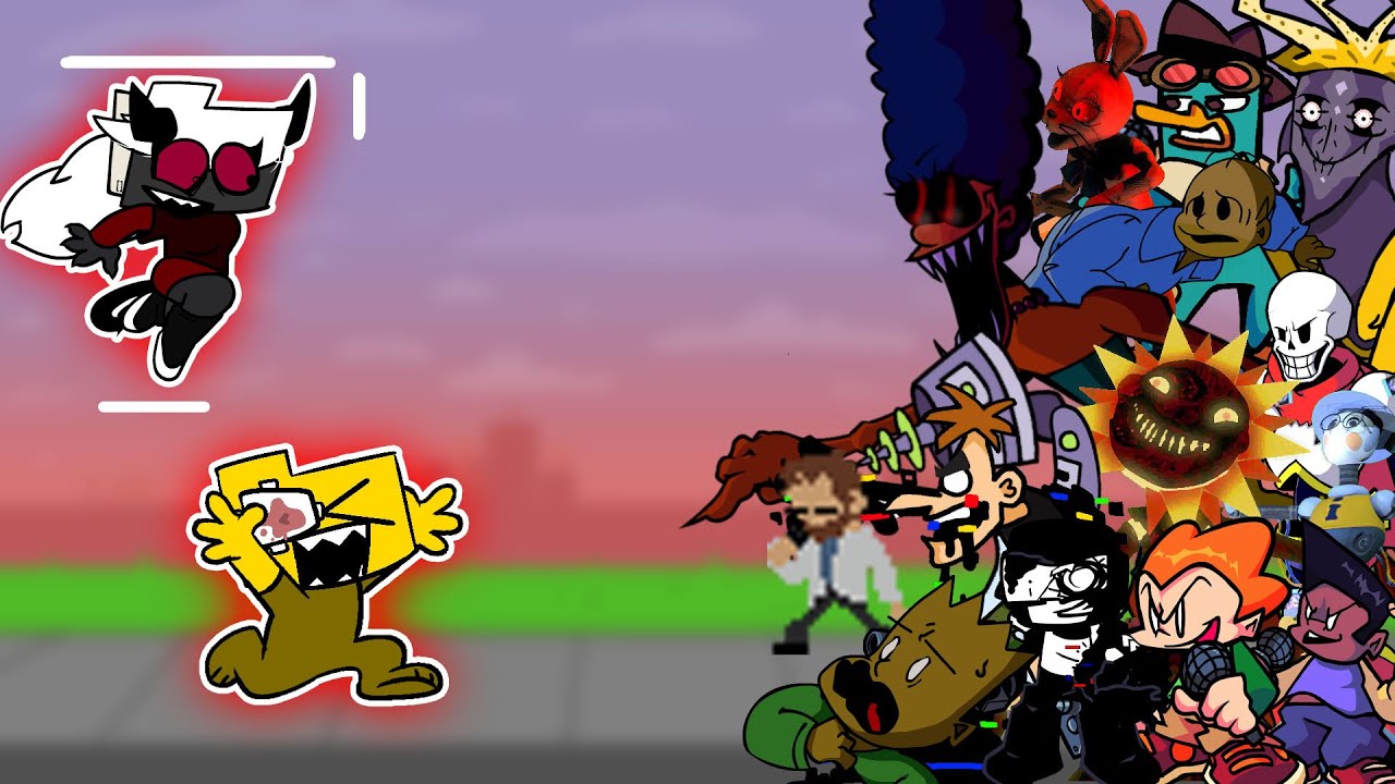 FNF Escape(Vs Meri) But Different Characters Sing It🎵 Everyone Jhonn ...