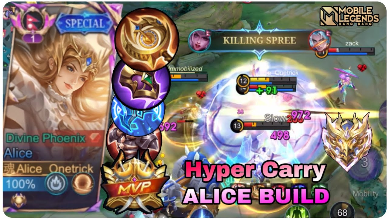 Impossible Comeback Alice Vs Zhilong Exp Lane | Best Alice Build And ...