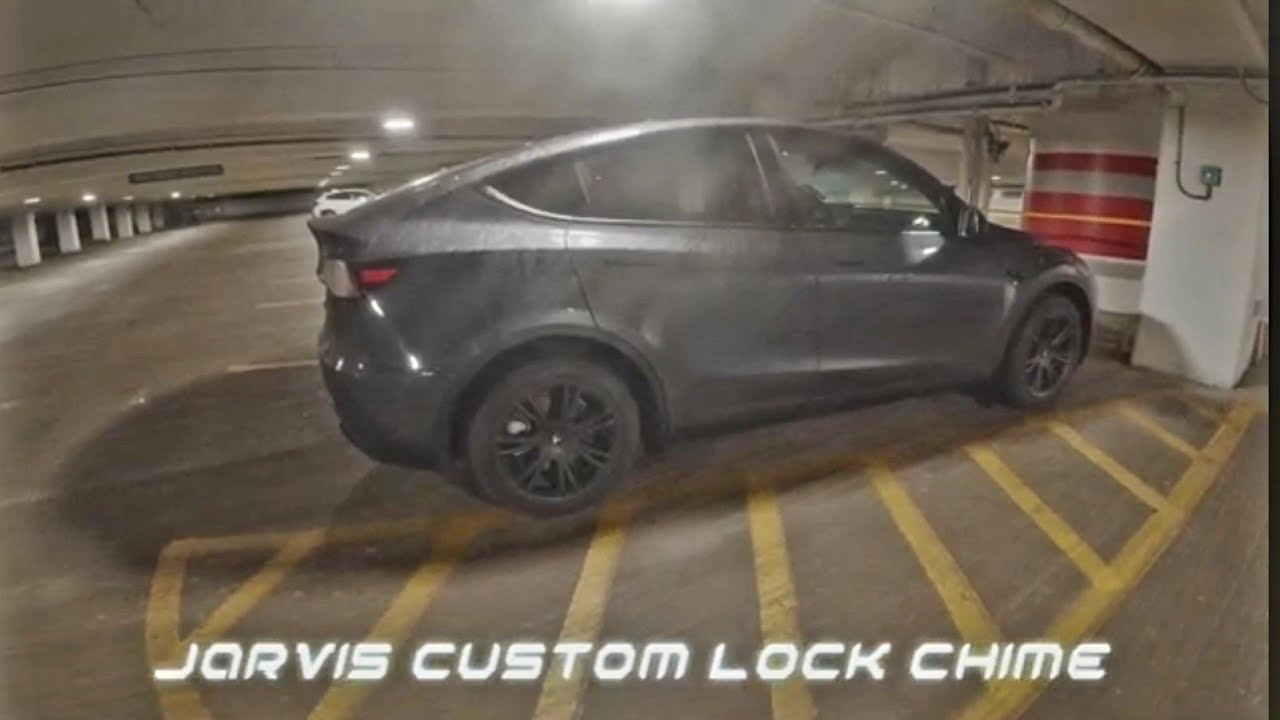 2024 Tesla Model Y LR Jarvis Custom Lock Chime - YouTube