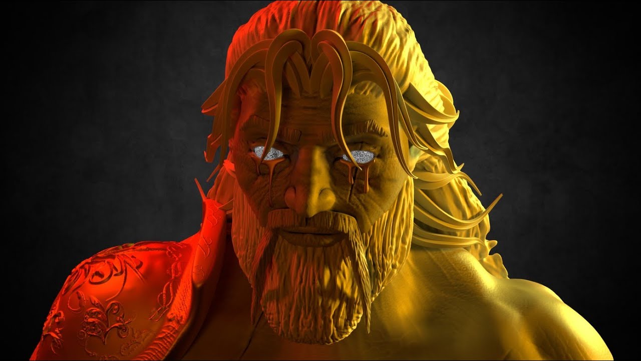Blender Zeus Character Creation Process - YouTube