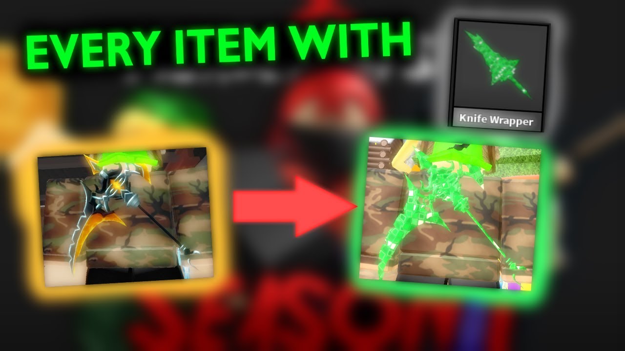 EVERY ITEM WITH THE KNIFE WRAPPER EFFECT | Roblox MM2 - YouTube