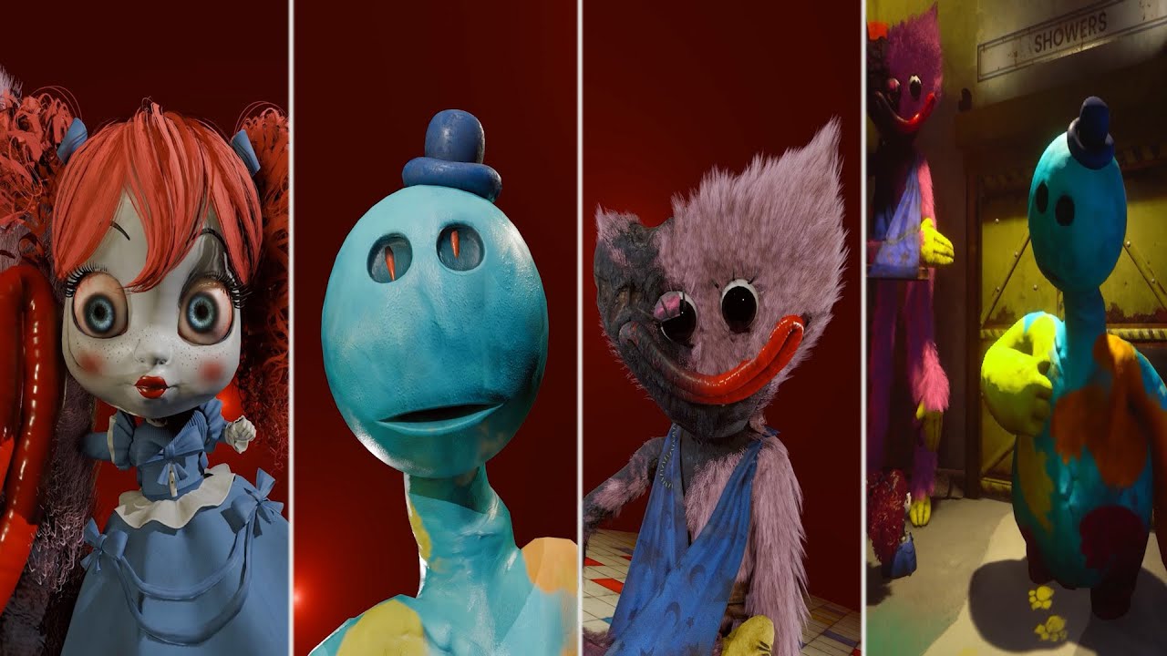 Poppy Playtime 4 - Doey + Poppy + Kissy Missy (Game VS Cinematic) - YouTube