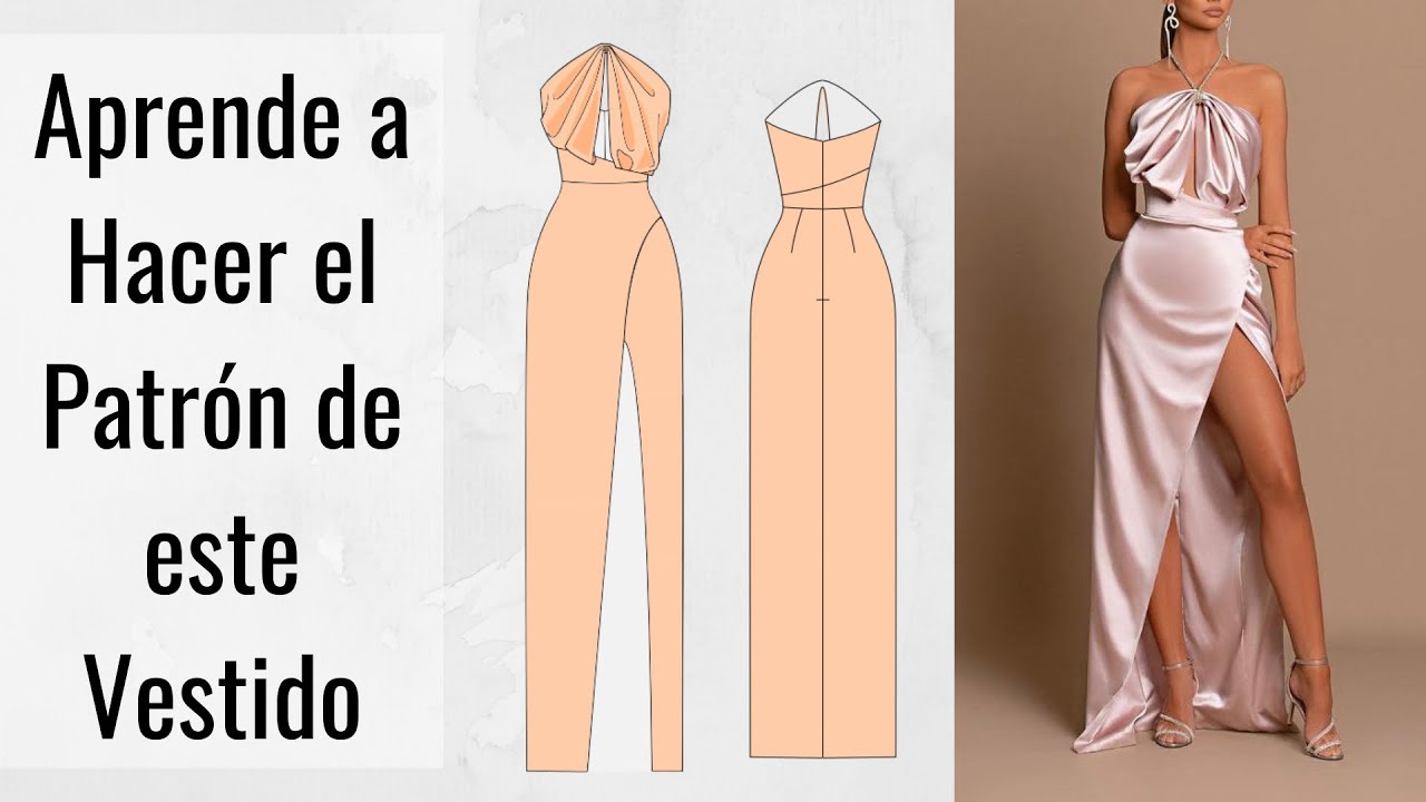 Cómo hacer el patrón de un vestido de fiesta. - YouTube