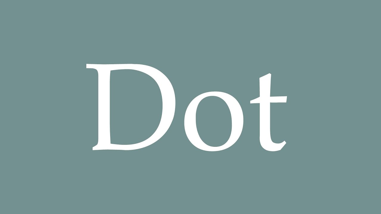 How to Pronounce ''Dot'' Correctly in French - YouTube