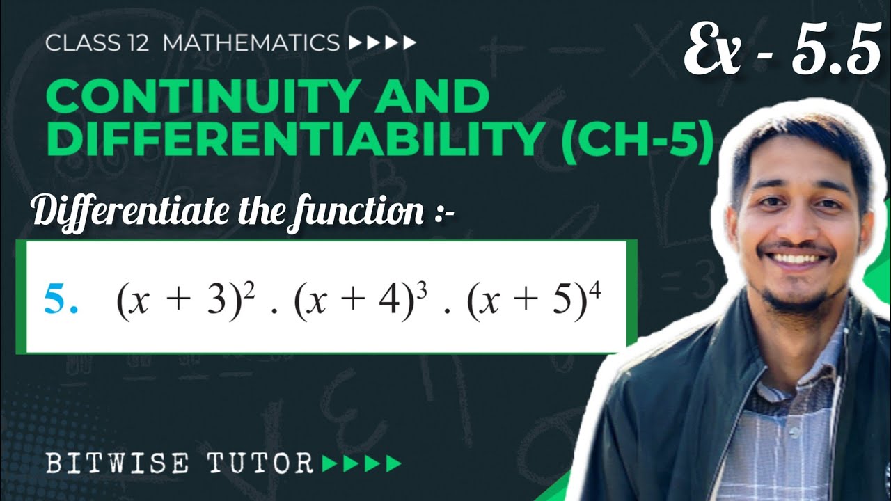 Class 12 Ex 5.5 Q5 Maths | Ex 5.5 class 12 maths q5 | Question 5 ...