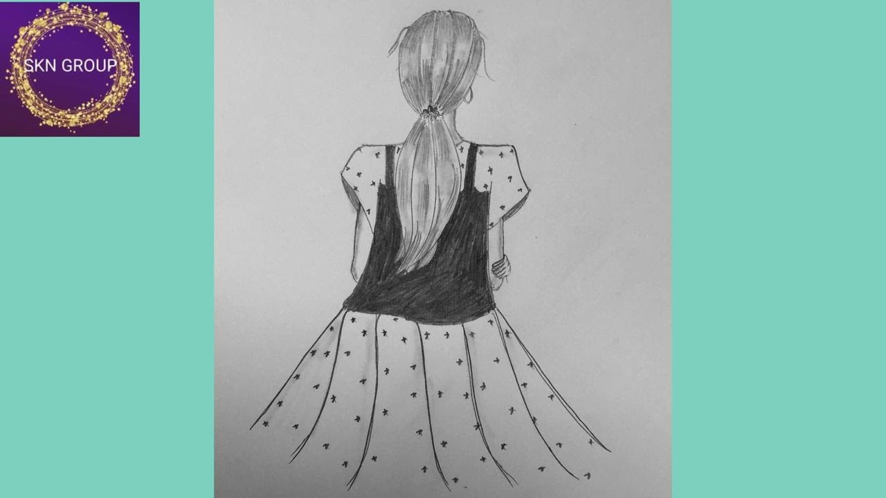 How to Draw the Girl from back side step by step video || Pencil Art ...