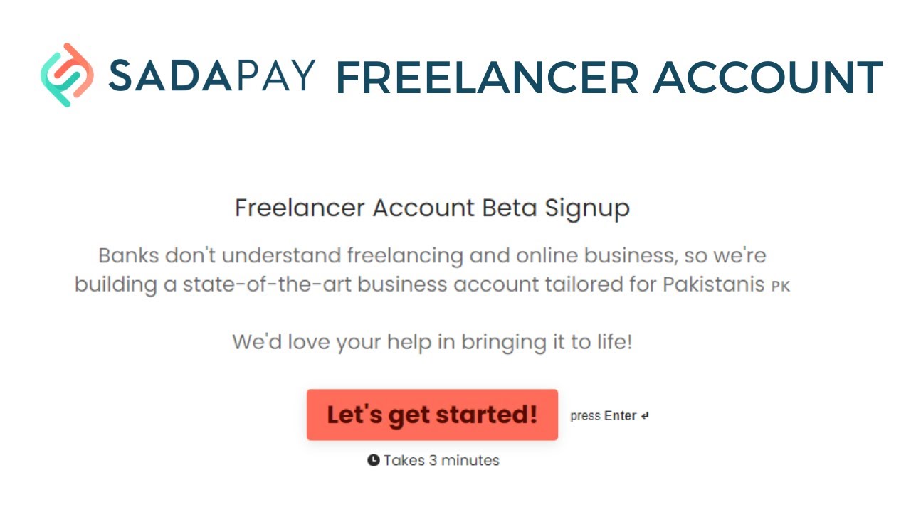 SadaPay Business Account | SadaPay Freelancer Beta Account Signup - YouTube
