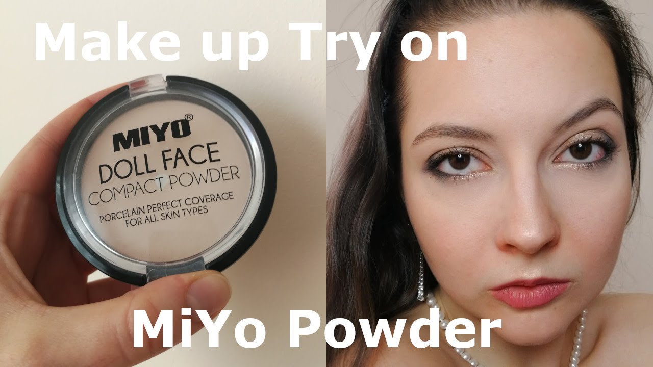 Make up Try on + Review MiYo Doll Face Compact Powder - YouTube