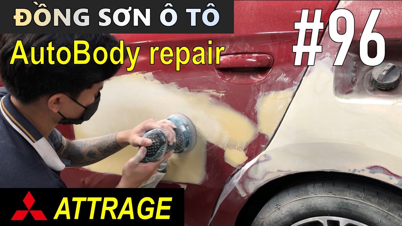 (AutoBodyRepair) Đồng sơn MITSU Attrage (P19-InfaredMetallic) Car ...