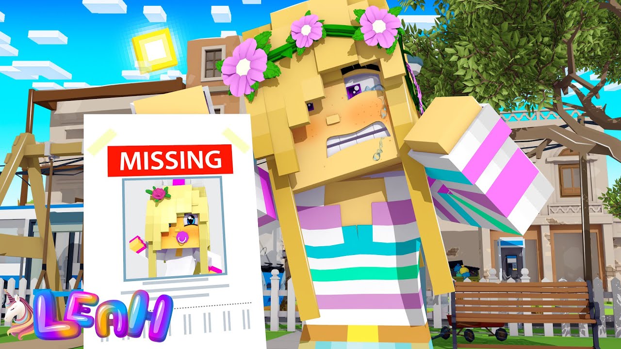 Little Leah's BABY DAUGHTER IS LOST IN A SHOPPING MALL... Minecraft ...