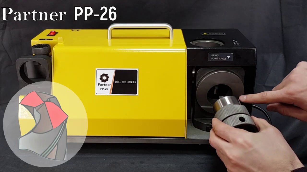 Partner PP 26 Станок для заточки сверл от 12 до 26 мм - YouTube