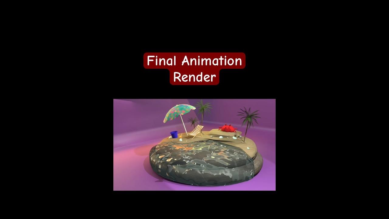 Blender 3D- Beach Crab 🦀 made in #3dmodeling #blenderanimation #blendertutorial #rendering # ...