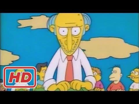 Homer VS Mr Burns In A Sack Race - The Simpsons - YouTube