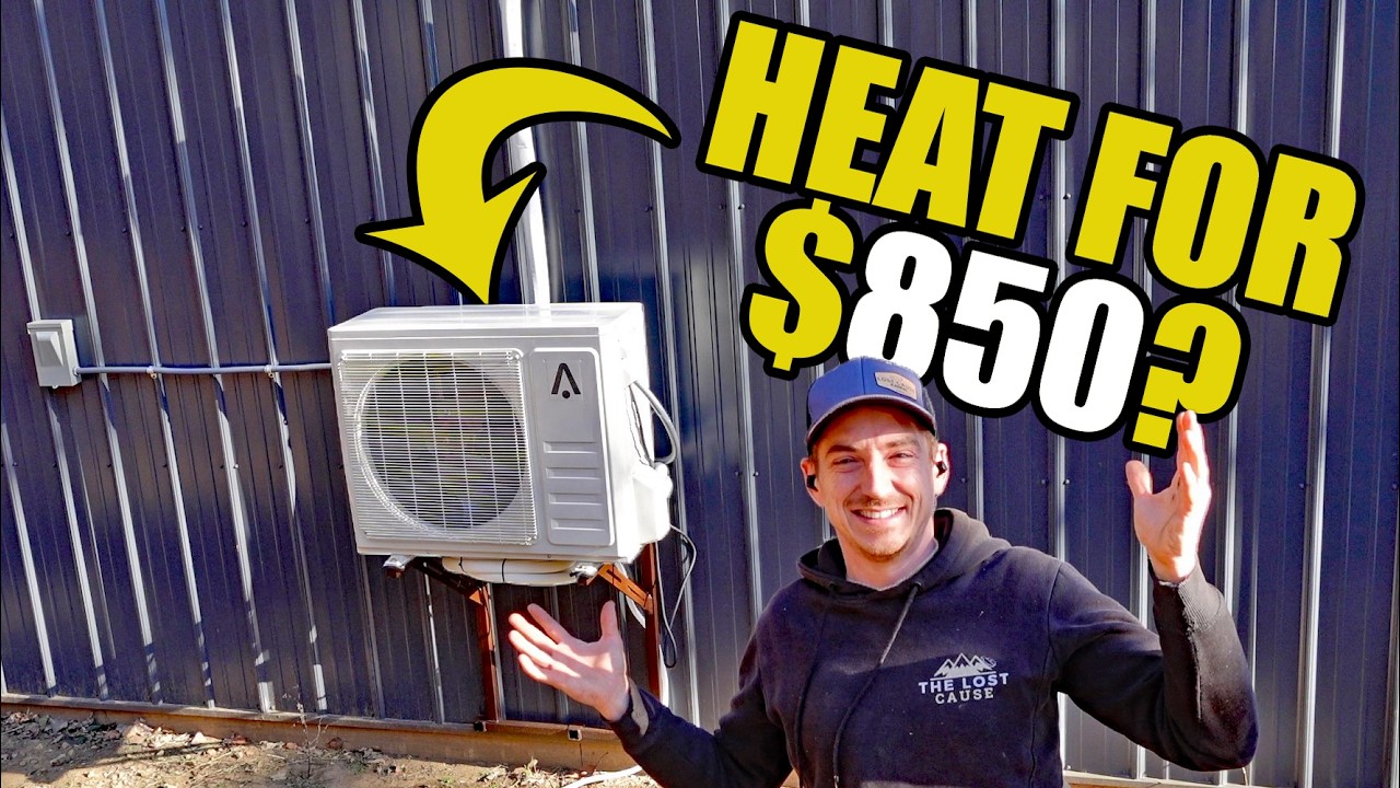 Adding Cheap Heat to Our New Shop - Mini Split Install - YouTube