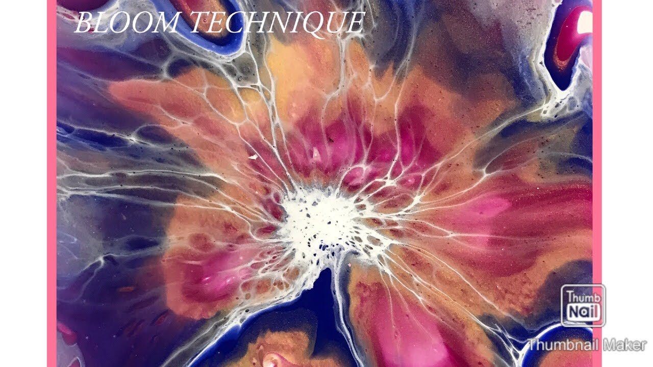 (413) Bloom Technique, Shelee Art Style, Acrylic Pouring Painting ...