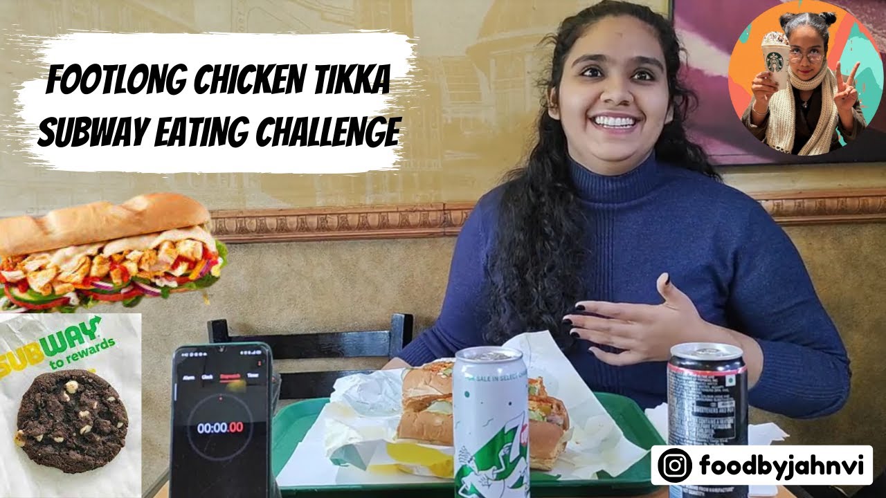 FOOTLONG SUBWAY EATING CHALLENGE- Food Challenge | Food by Jahnvi - YouTube