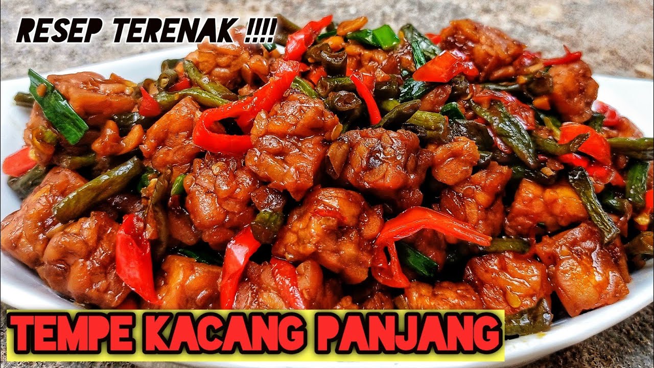 RESEP TEMPE KACANG PANJANG - YouTube
