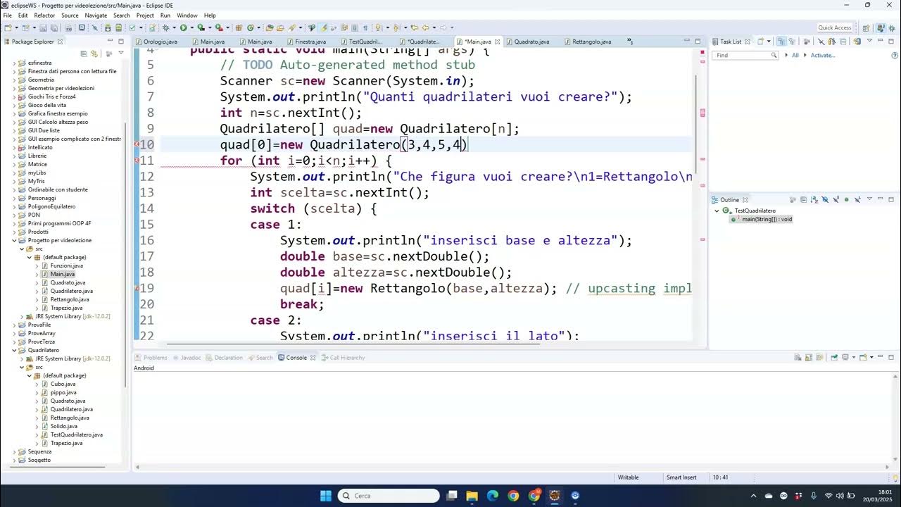 Metodi e classi astratte - YouTube