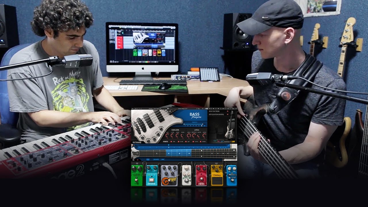 Virtual Bass Playing on Keys: Bass Fingers Tutorial - YouTube