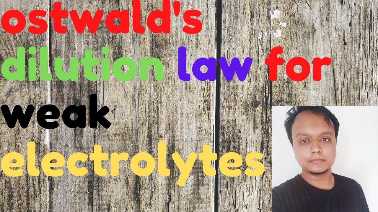 Ostwald Dilution law for Weak electrolytes-JEE||NEET||CBSE||Ionic ...