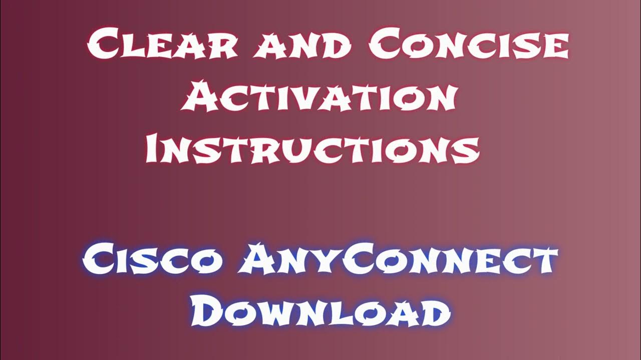 Quick Steps: Cisco AnyConnect License Activation + Downloading Cisco AnyConnect - YouTube