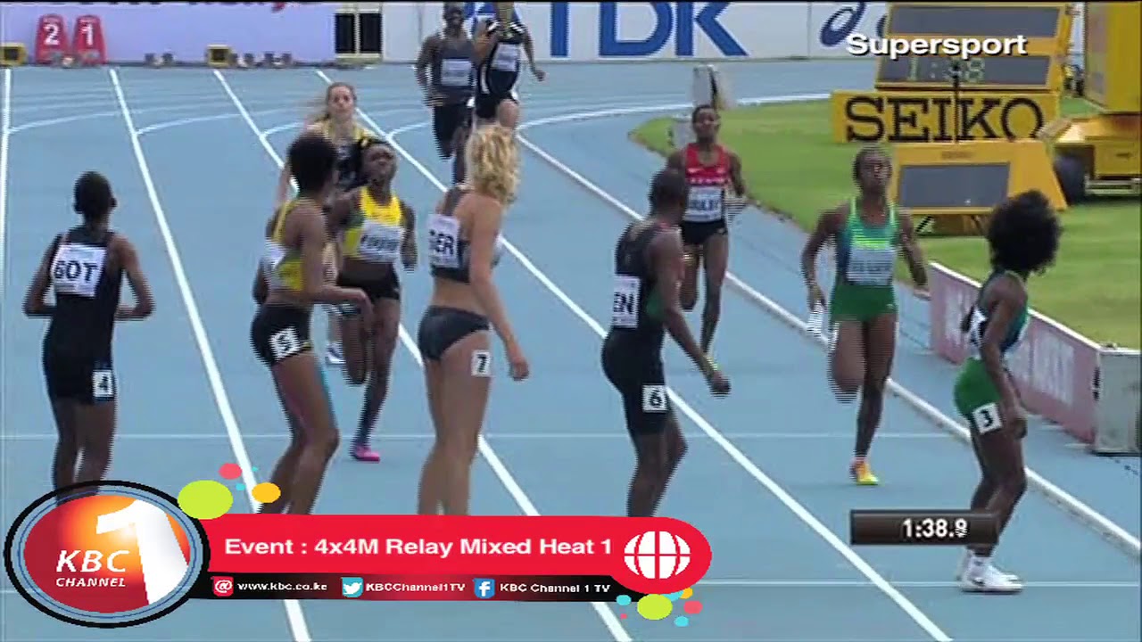 Kenya wins 4x4M Relay Mixed Heat 1 - YouTube