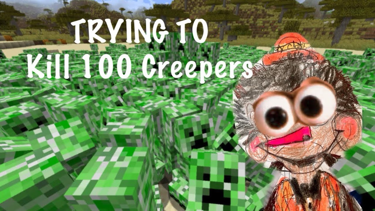 Trying to kill over 100 Creepers in Minecraft Jeremy Classic Show - YouTube