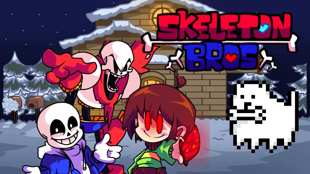 FNF Skeleton Bros FanBuild | Full Mod - YouTube